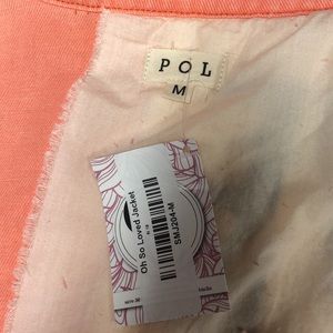POL | Jackets & Coats | Oh So Loved Denim Jacket In Peach | Poshmark